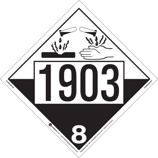 UN 1903 | Hazard Class 8 | Corrosives, Tagboard | ICC