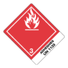 Hazard Class 3 - Flammable Liquid, Non-Worded, High-Gloss Label ...