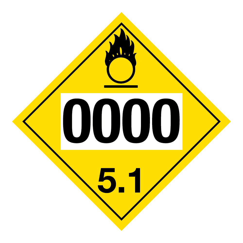 TDG Hazard Class 5.1 - Oxidizer, Custom UN Number, 4" x 4", Thermalabel ...