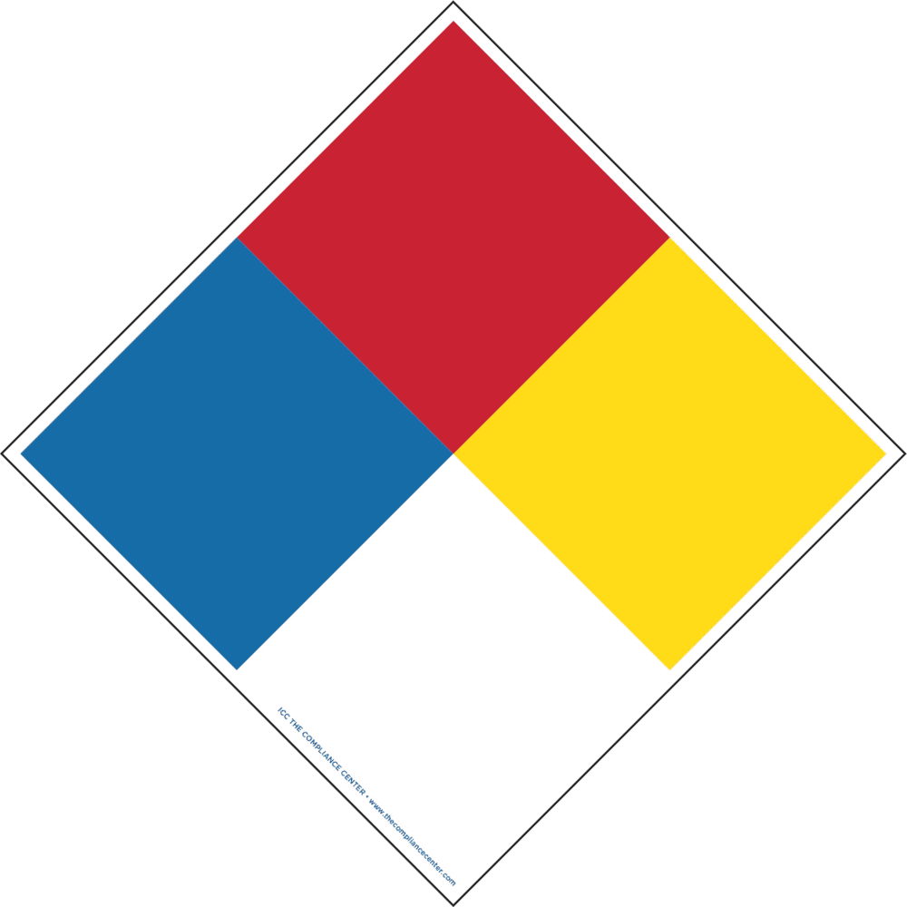 NFPA Diamond 10 1 2 X 10 1 2 Self Stick Vinyl Blank ICC