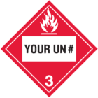 Hazard Class 3 - Flammable Liquid, Vinyl Label, Custom | ICC Compliance ...