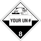 Hazard Class 8 - Corrosive, Vinyl Label, Custom | ICC Compliance Center