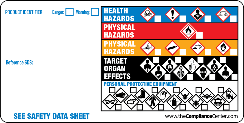 Tick-Mark Label - 2" x 4" GHS Workplace Orange System Label, 500/Roll ...