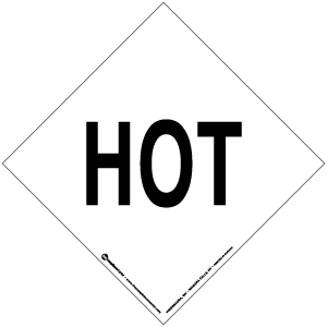 Hot Placard, Permanent Self-Stick Vinyl - ICC Compliance Center Inc - USA