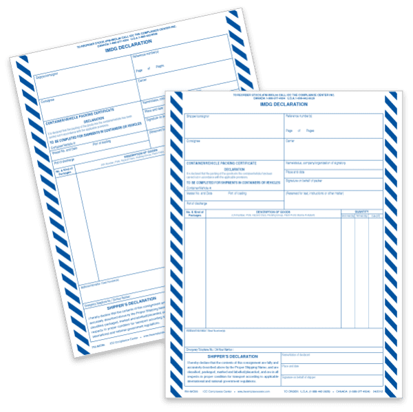 Handwritten IMO Declaration | Help Center | ICC Compliance Center