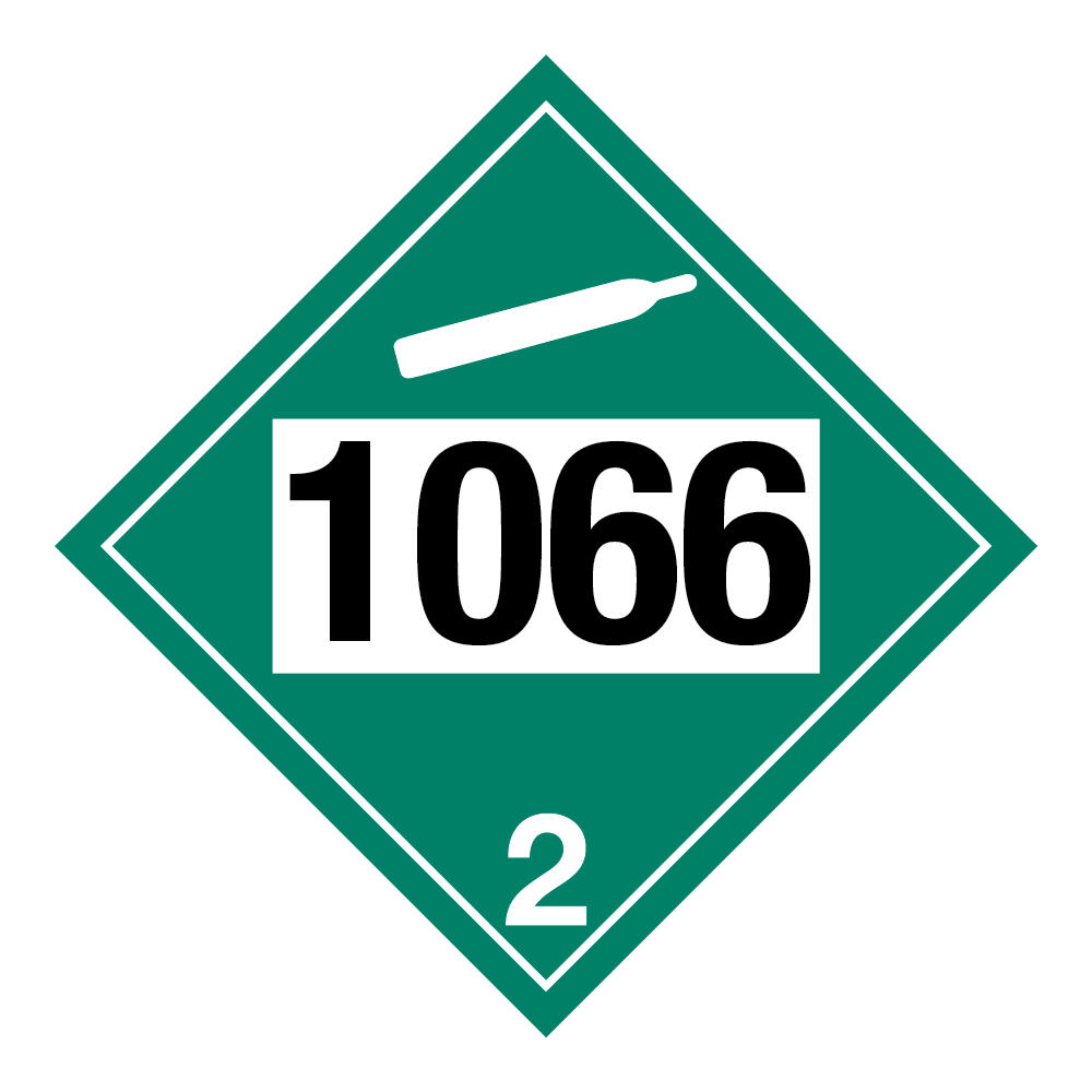 TDG Hazard Class 2.2 - Non-Flammable Gas, Custom UN Number, 4" x 4 ...