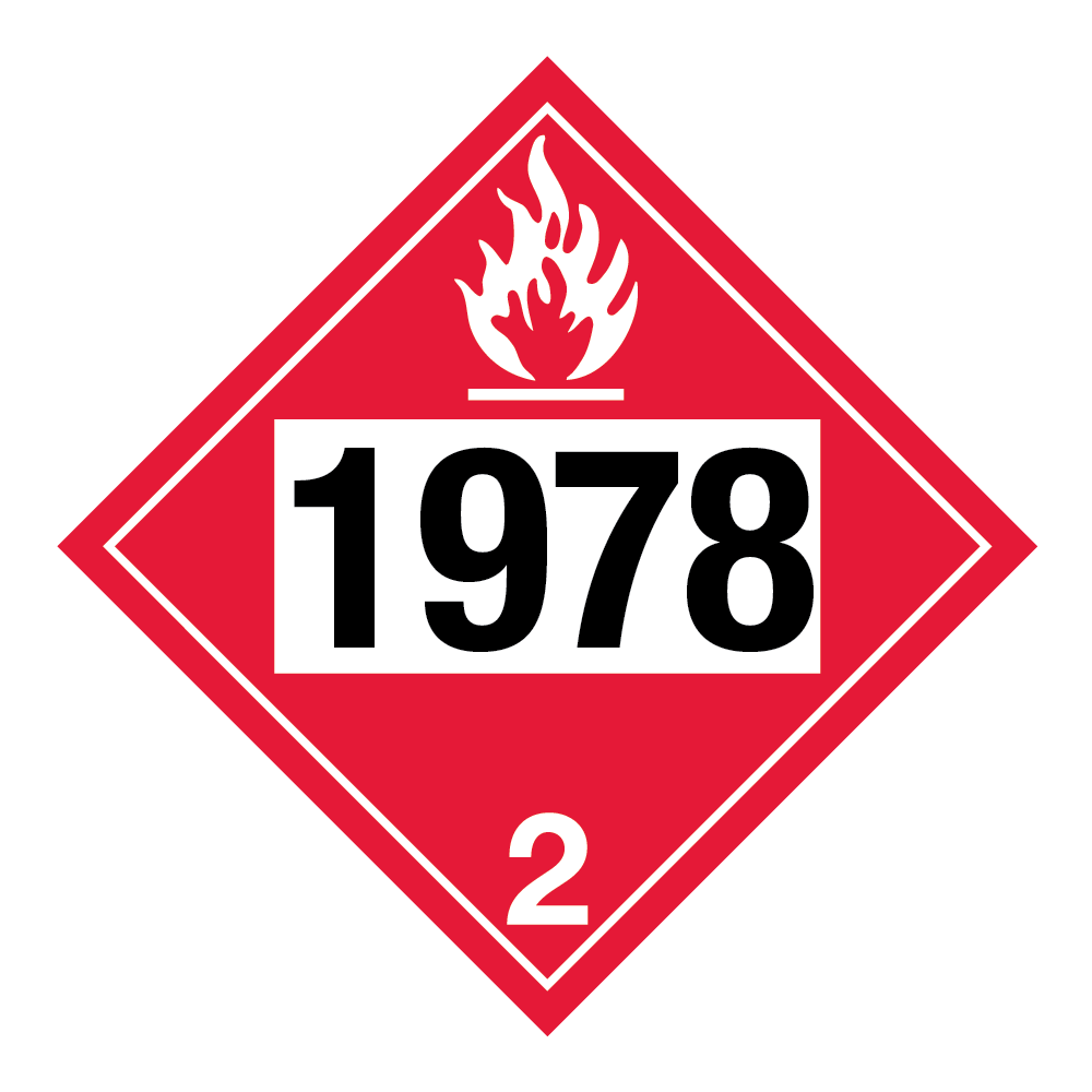 TDG Hazard Class 2.1 - Flammable Gas, Custom UN Number, 4" x 4 ...