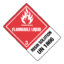 Hazard Class 3 - Flammable Liquid, Worded, Vinyl Label, Shipping Name ...