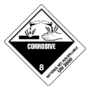 Hazard Class 8 - Corrosive Material, Worded, High-Gloss Label, Shipping ...