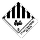 Hazard Class 9 - Lithium Batteries, Non-Worded, High-Gloss Label ...