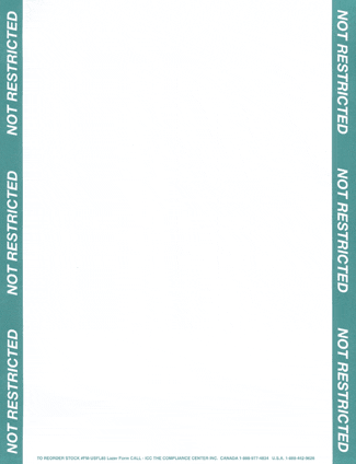 Not Restricted Articles Form, Blank with Border, 100/Pack | ICC ...