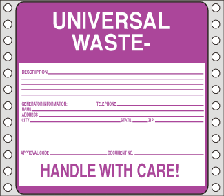 Special Waste Label, 6" x 6", Thermalabel, Preprinted - ICC Compliance ...