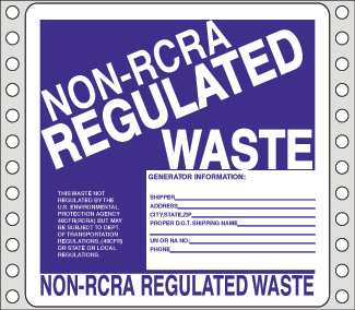 Non-RCRA Regulated Waste Labels | ICC Compliance Center Inc - USA
