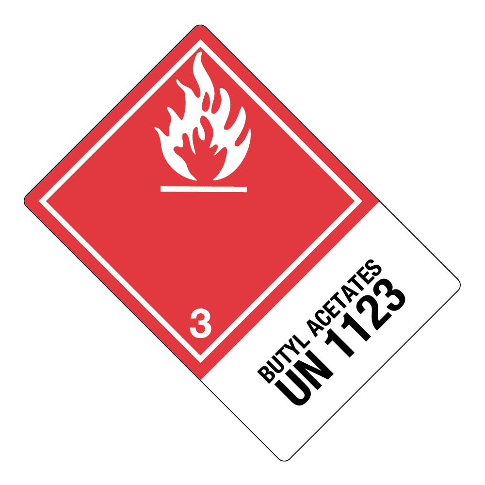 Hazard Class 3 - Flammable Liquid, 4" x 6", Gloss Paper, Non-Worded ...