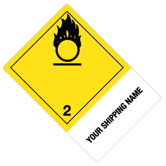 Hazard Class 2.2 (5.1) - Oxygen, 4" x 6", Gloss Paper, Non-Worded ...