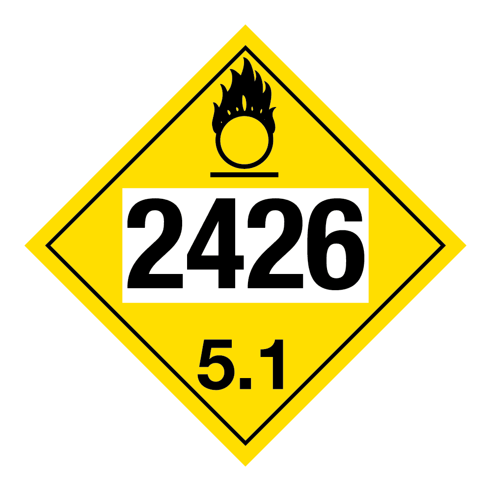 TDG Hazard Class 5 1 Oxidizer Custom UN Number 4 X 4 Gloss Paper tdg-hazard-class-5-1-oxidizer-custom-un-number-4-x-4-gloss-paper