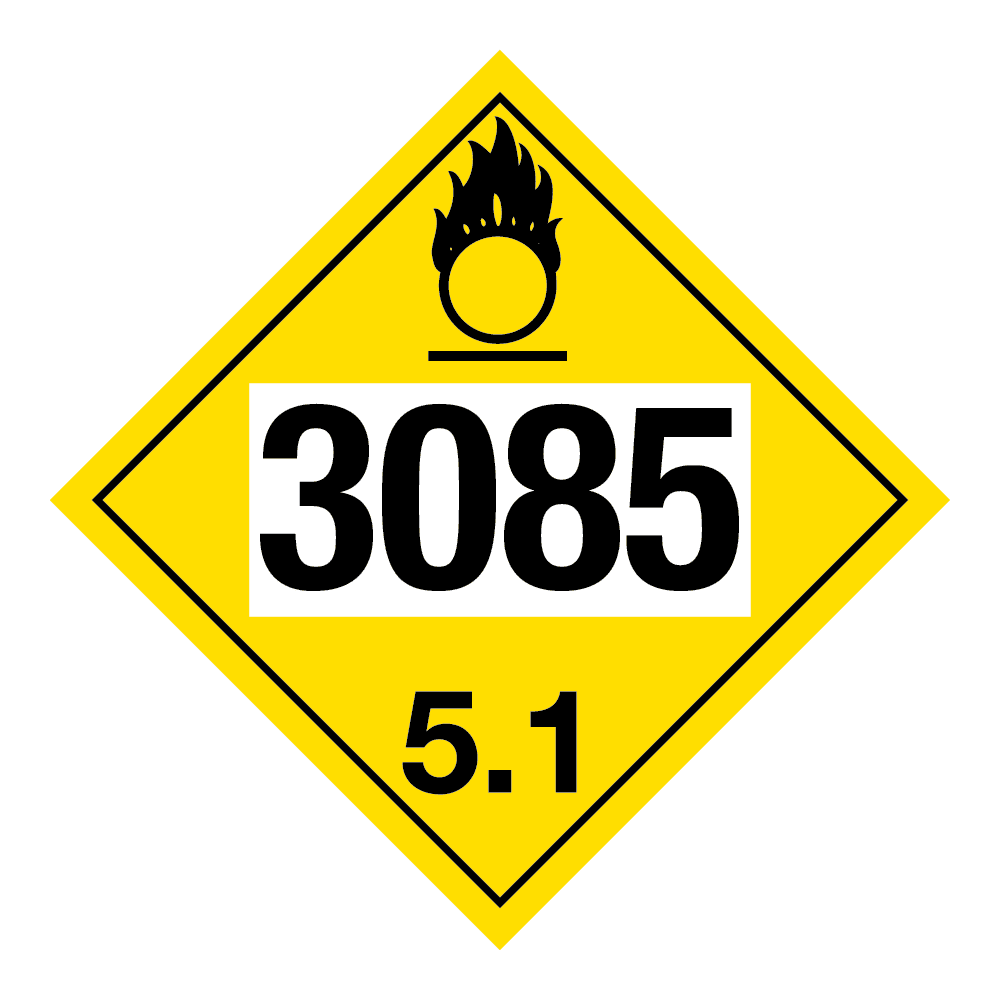 TDG Hazard Class 5.1 - Oxidizer, Custom UN Number, 4" x 4", Thermalabel ...